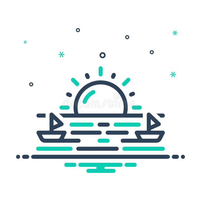 Mix Icon for Dawn, Daybreak and Dusk Stock Vector - Illustration of ...