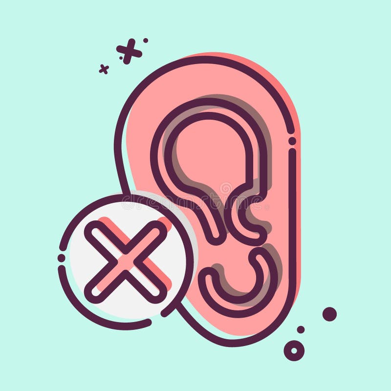 Icon Deaf. Related To Communication Symbol. MBE Style. Simple Design ...