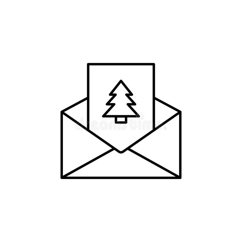 Icon Dear Letter, Christmas , Tree Letter. Icon Stock Illustration ...