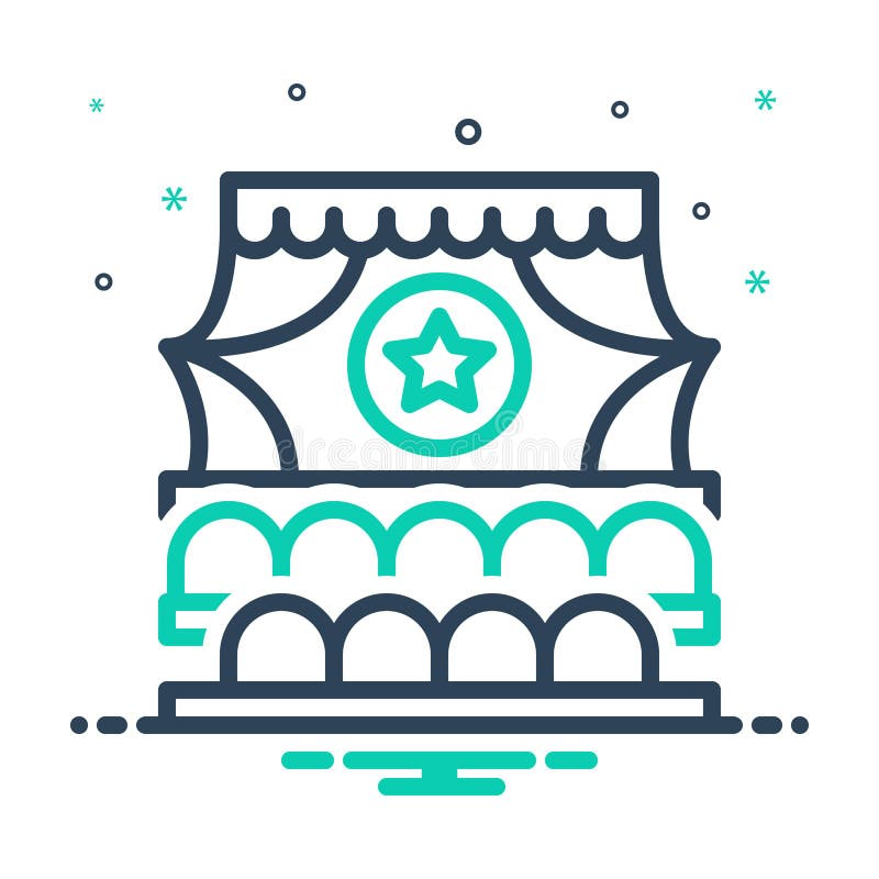 Mix Icon for Debut, First Appearance and Opening Stock Vector ...