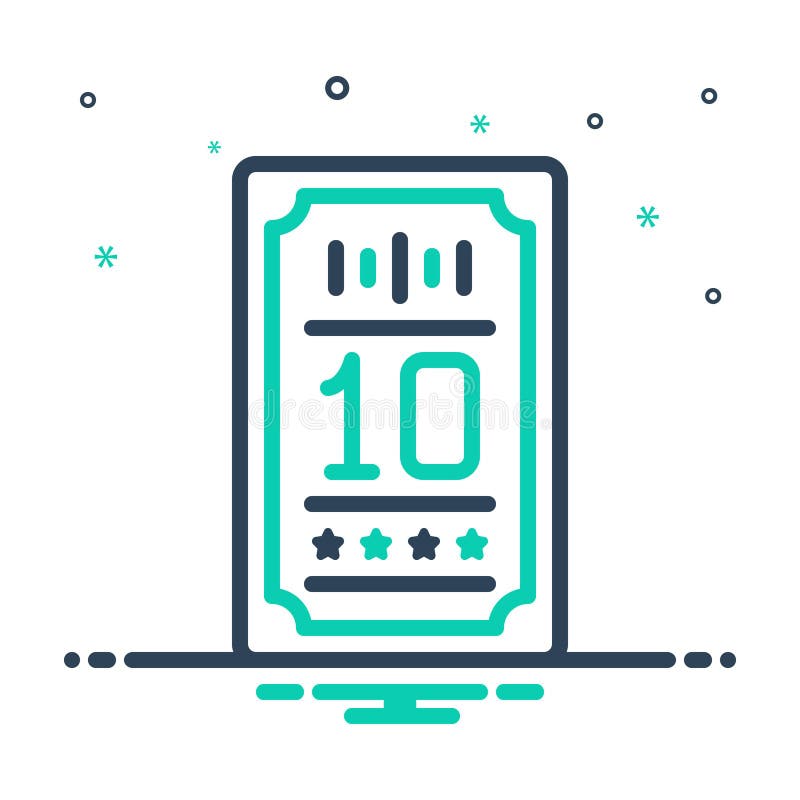 Mix Icon for Decade, Ten and Greeting Stock Vector - Illustration of ...