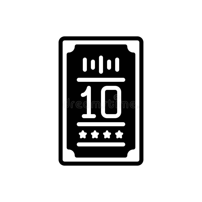 Black Solid Icon for Decade, Ten and Greeting Stock Illustration ...