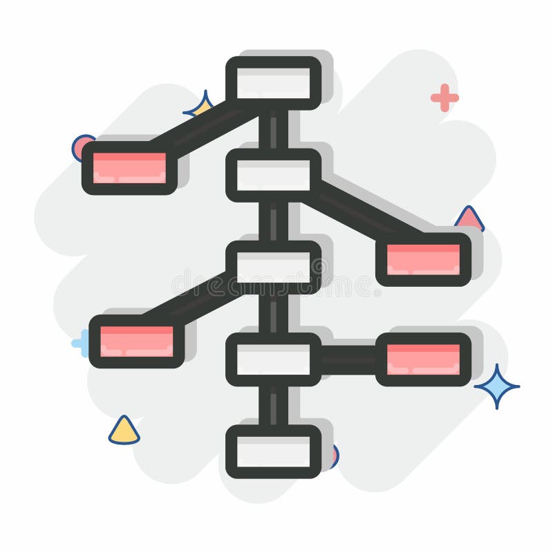 Icon Decision Trees. Related To Machine Learning Symbol. Comic Style ...