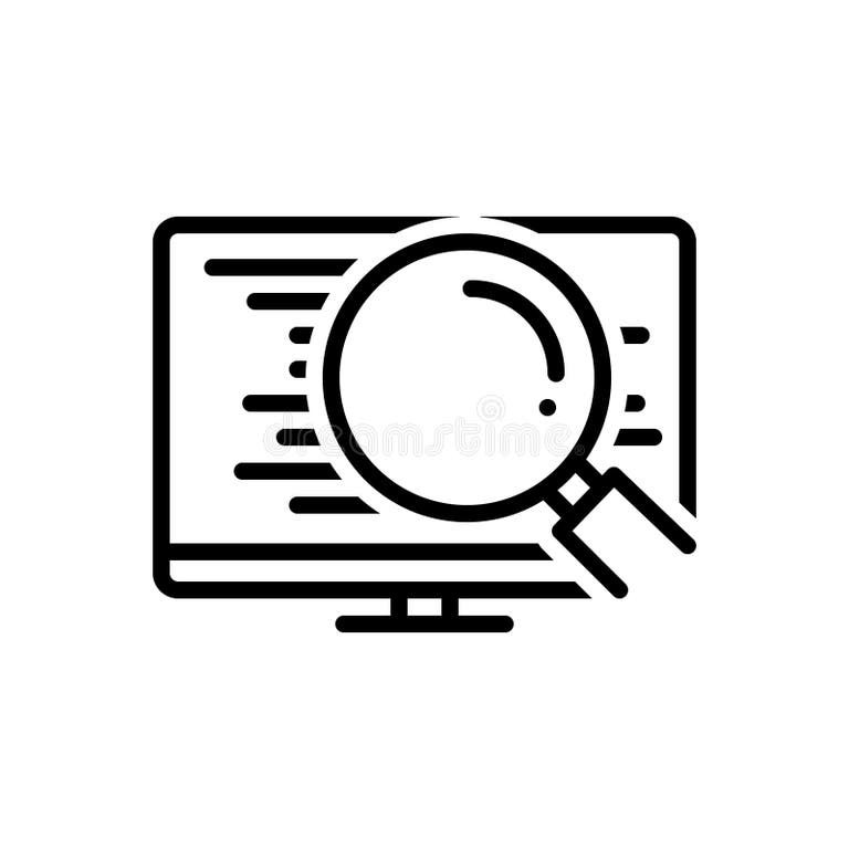 Black Line Icon for Decompiler, Disintegrated and Source Stock Vector ...