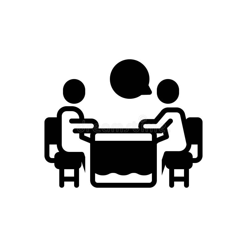 Black Solid Icon for Deemed, Perceive and Talk Stock Vector ...
