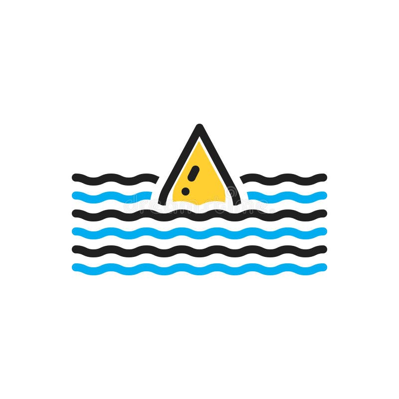 Multi Color Icon for Deep, Submerge and Torrent Stock Illustration ...