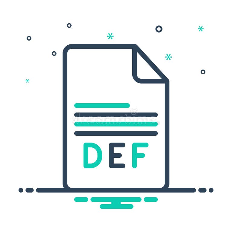 Mix Icon for Def, Data and File Stock Vector - Illustration of document ...
