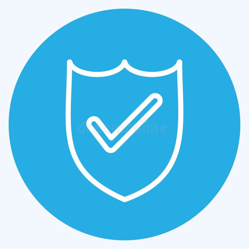 Icon Defense. Suitable for Security Symbol. Blue Eyes Style. Simple ...