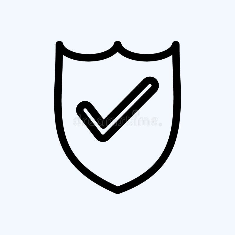 Icon Defense. Suitable for Security Symbol. Line Style. Simple Design ...