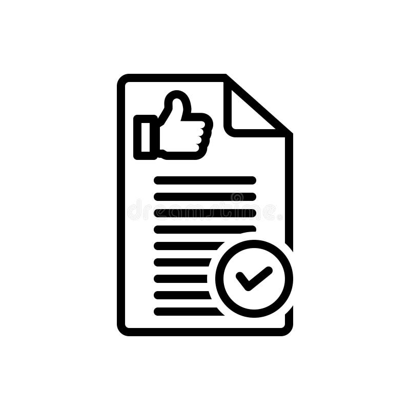 Black Line Icon for Definitely, Absolutely and Fully Stock Illustration ...