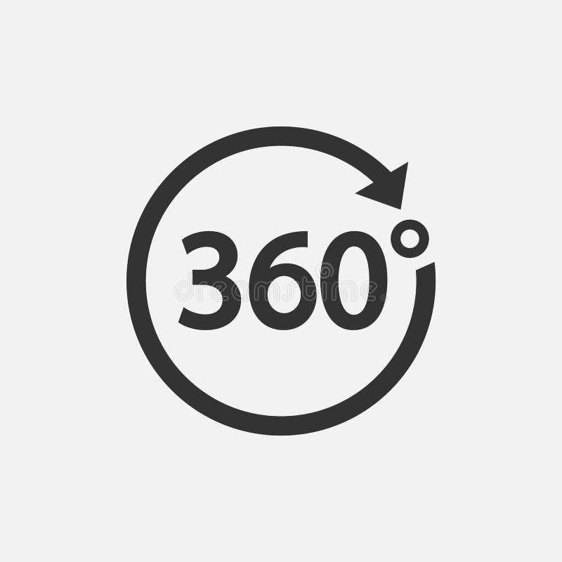 360 Icon. 360 Degree View Symbol. Vector Illustration Stock Vector ...