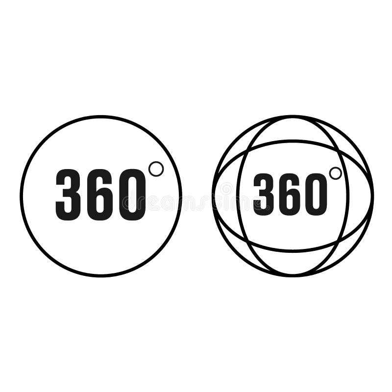 360 Icon. 360 Degree View Symbol. Vector Illustration Stock Vector ...