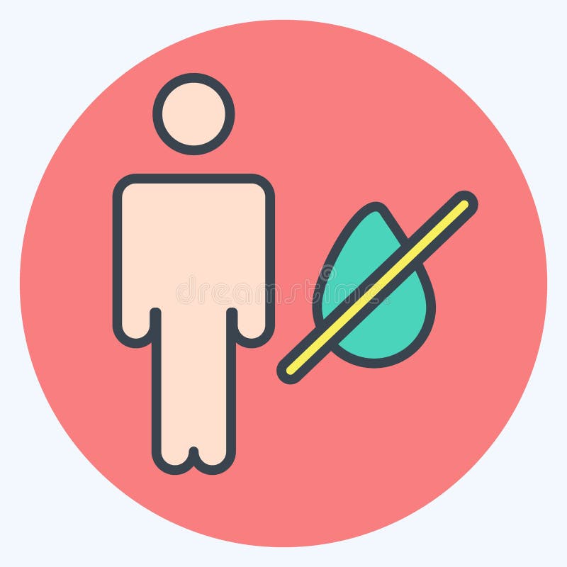 Icon Dehydration. Suitable for Flu Symbol. Color Mate Style. Simple ...