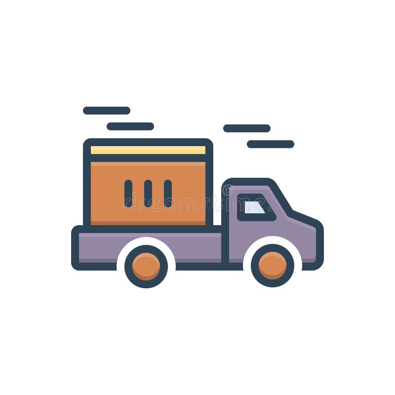Color Illustration Icon for Delivery, Dispatch and Remittance Stock ...