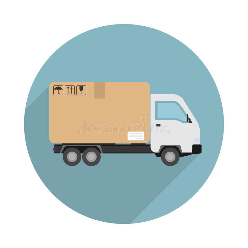 Icon Delivery Truck. Flat Style Vector Illustration Delivery Service ...
