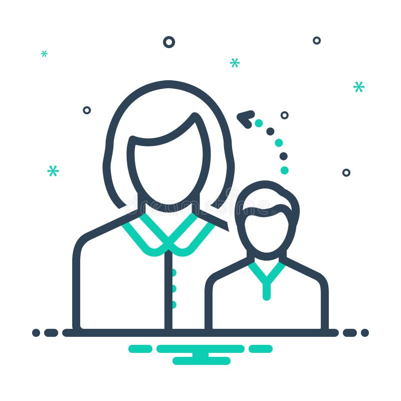 Mix Icon for Dependent, Incumbent and Based Stock Vector - Illustration ...