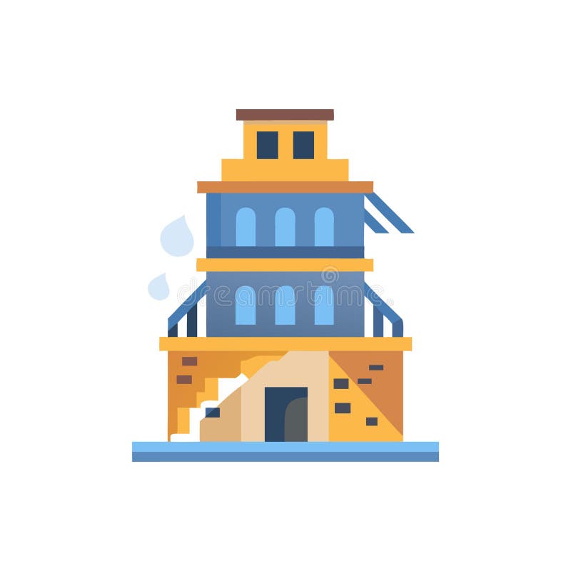 Building Restoration Icon for Repair and Renovation Stock Illustration ...