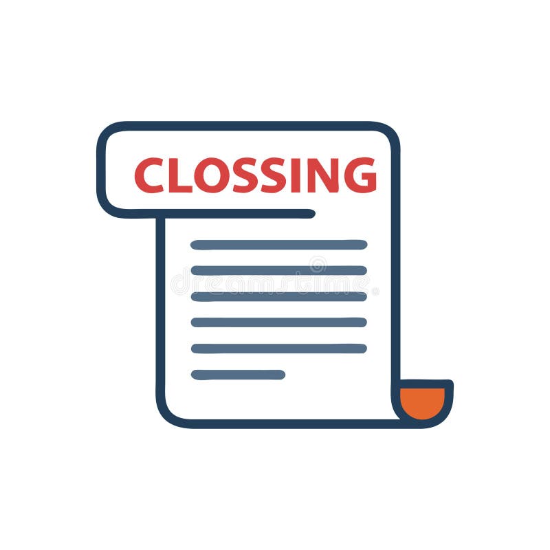Closing Statement Icon for Transaction Documentation Stock Image ...