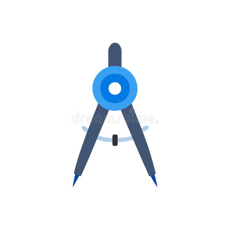 Compass Tool Icon for Educational Use Stock Illustration - Illustration ...