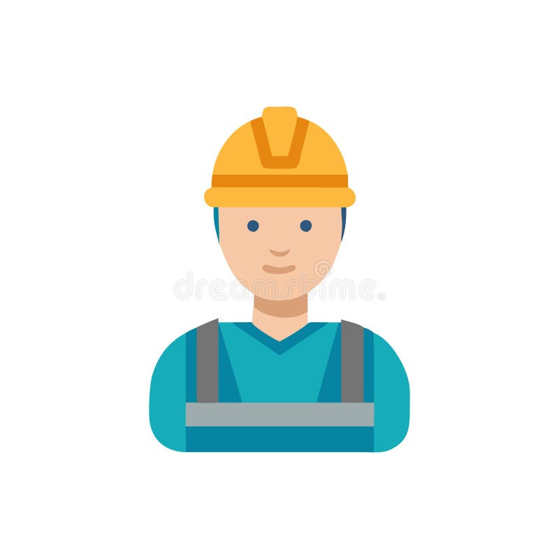 Construction Worker Icon for Manual Labor Stock Illustration ...