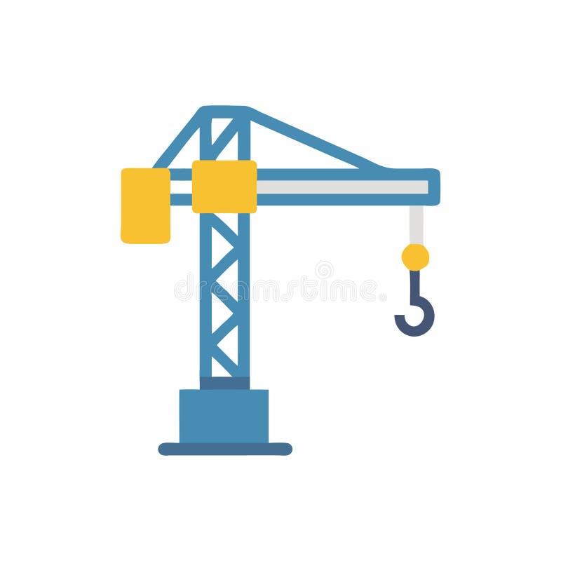 Crane Icon for Construction Lifting Stock Illustration - Illustration ...