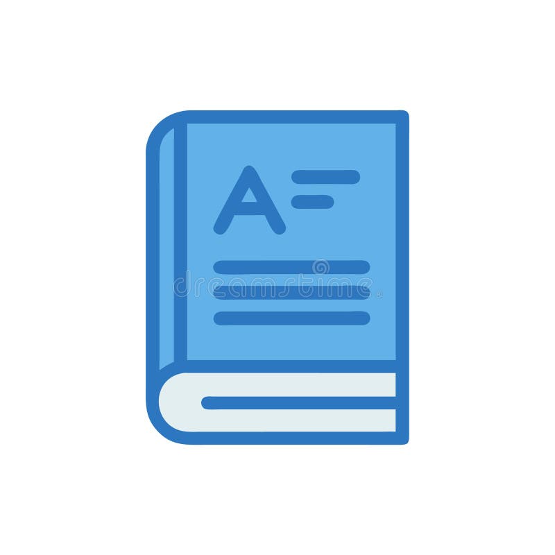 Dictionary Icon for Academic Resources Stock Illustration ...