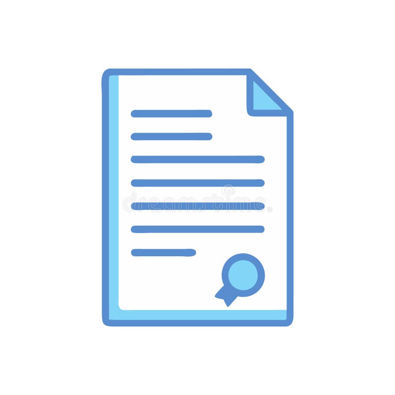 Documented Agreement Icon stock vector. Illustration of vector - 351511132