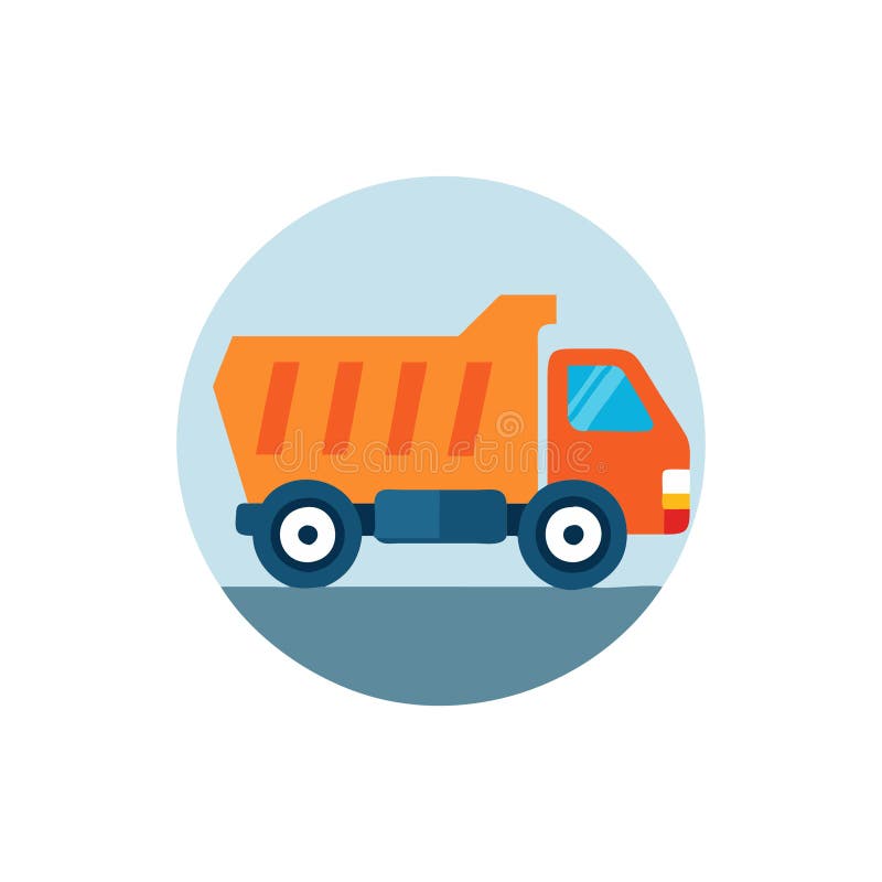 Dump Truck Icon for Construction Sites Stock Illustration ...