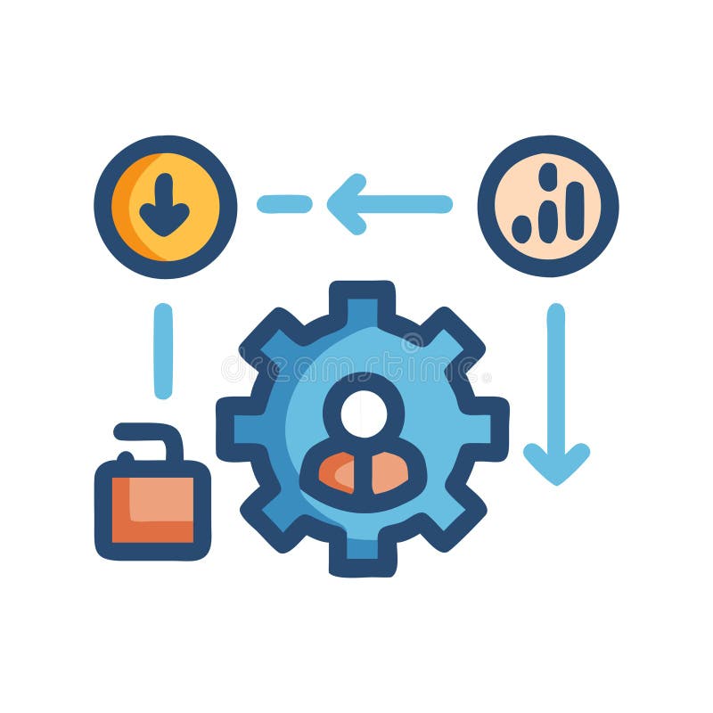 Dynamic Business Automation Icon Stock Vector - Illustration of ...