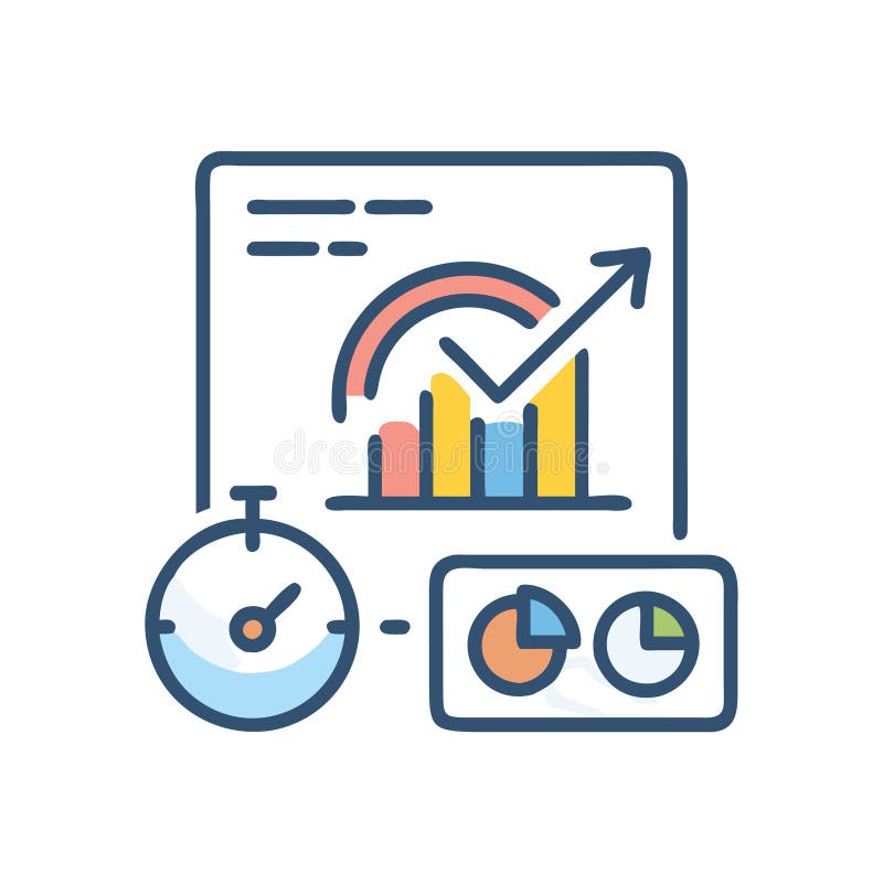 Dynamic Business Performance Evaluation Icon Stock Vector ...