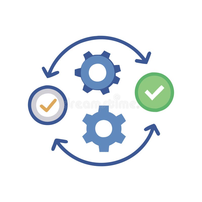 Dynamic Business Process Improvement Icon Stock Vector - Illustration ...