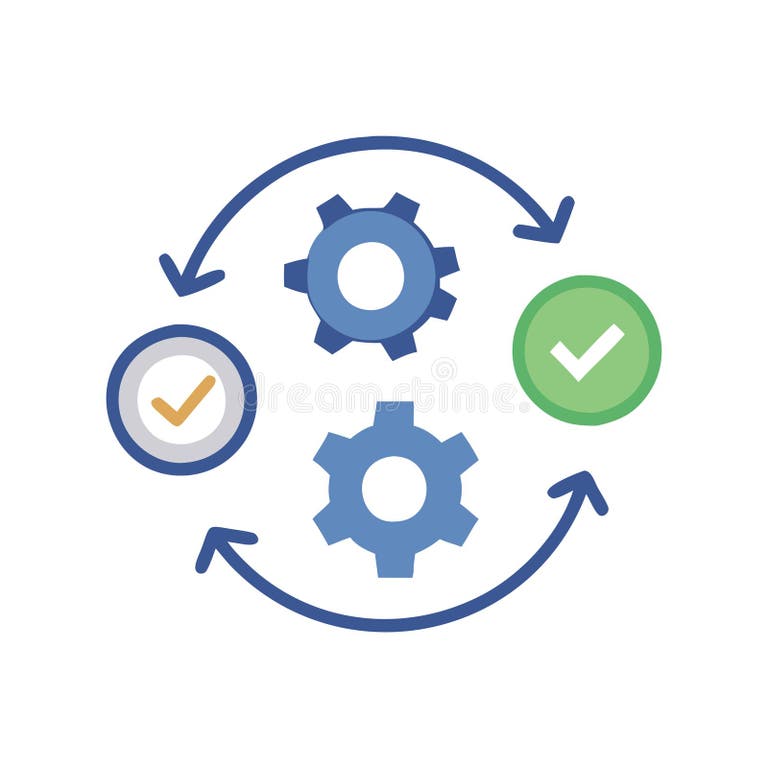 Dynamic Business Process Improvement Icon Stock Vector - Illustration ...