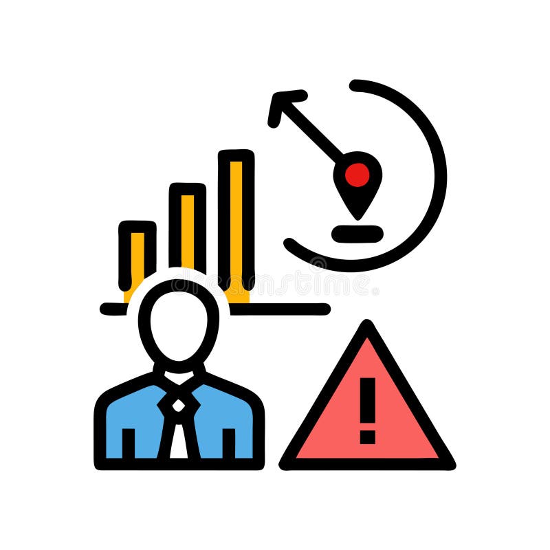 Dynamic Business Risk Profile Icon Stock Vector - Illustration of ...