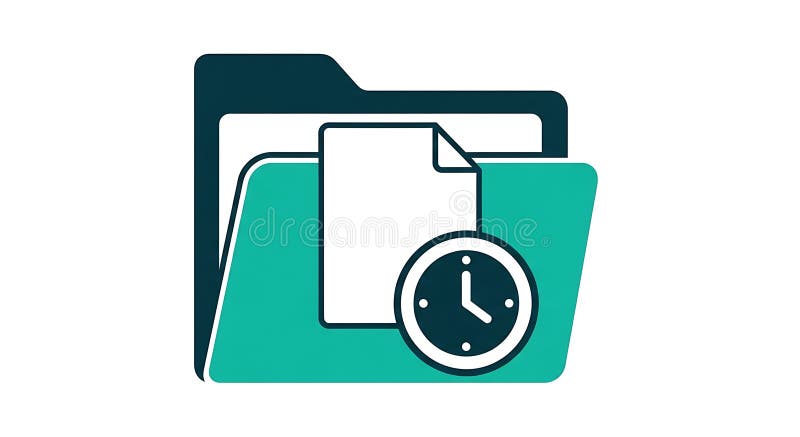 An Icon Depicting a Folder with Two Overlapping Layers in Black and ...