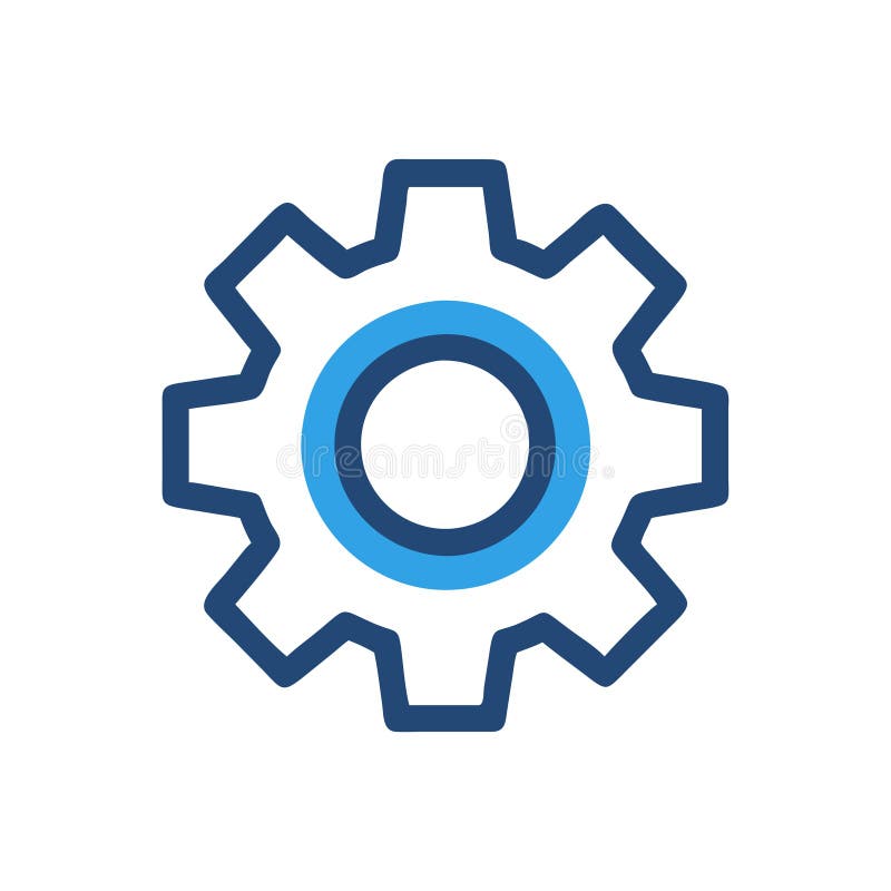 Icon of Gear for Mechanical Systems Stock Illustration - Illustration ...