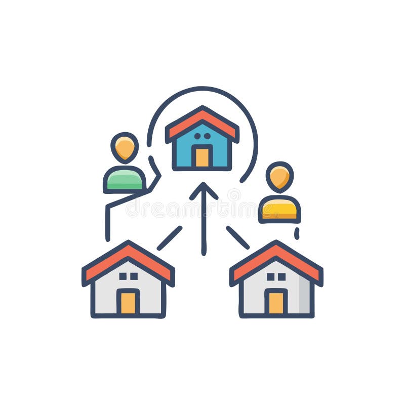 Housing Development Program Icon for Community Initiatives Stock ...