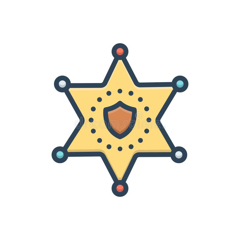 Color Illustration Icon for Deputy, Sheriff and Star Stock Vector ...