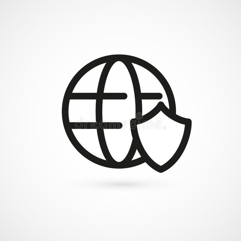 Icon Design Abstract Protection of the Planet Vector Template. Stock ...
