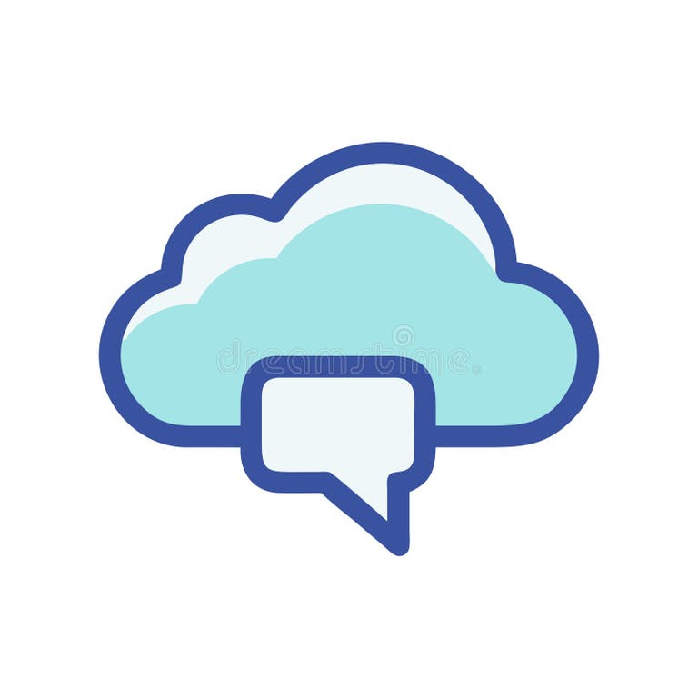 Icon for Cloud Messaging Services Stock Vector - Illustration of services, messaging: 353375562