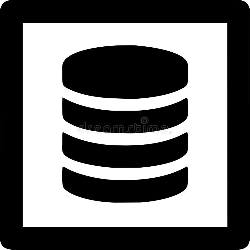 Database Icon Design ,graphic Resource Black and White Stock Vector ...
