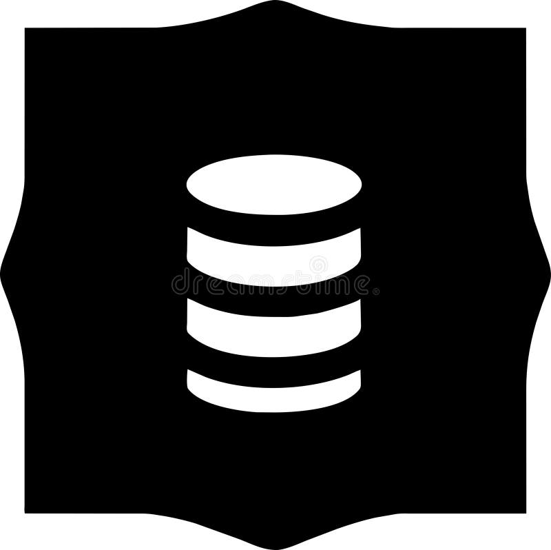 Database Icon Design ,graphic Resource Black and White Stock Vector ...