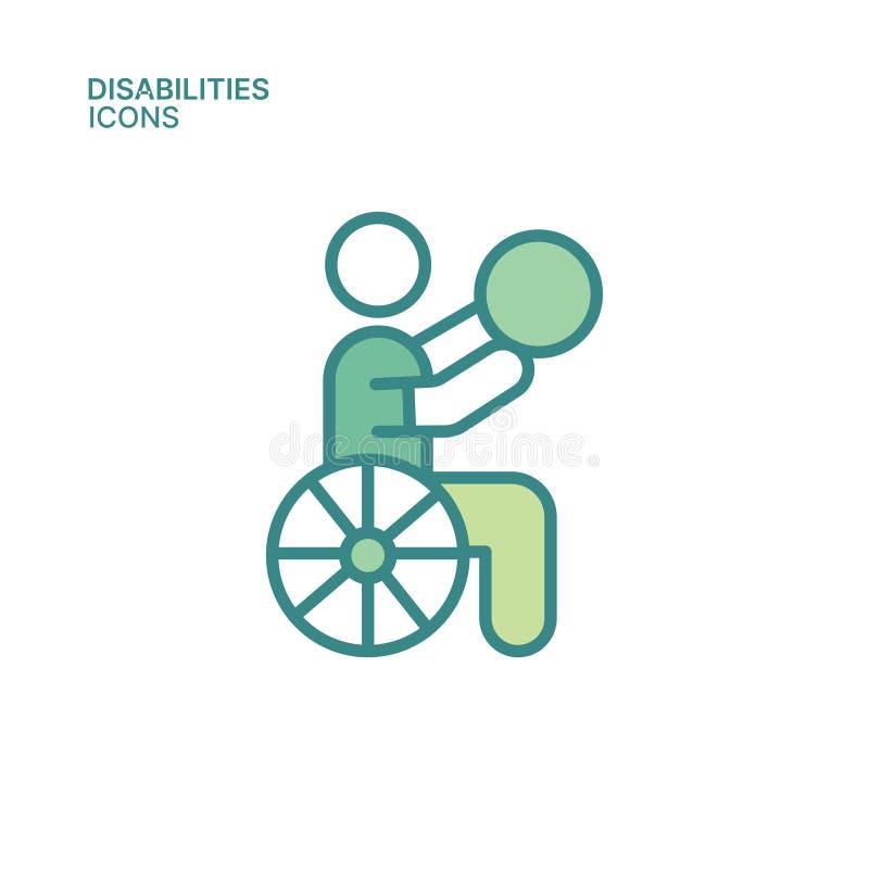 Icon Design for Disabilities Stock Vector - Illustration of collection ...
