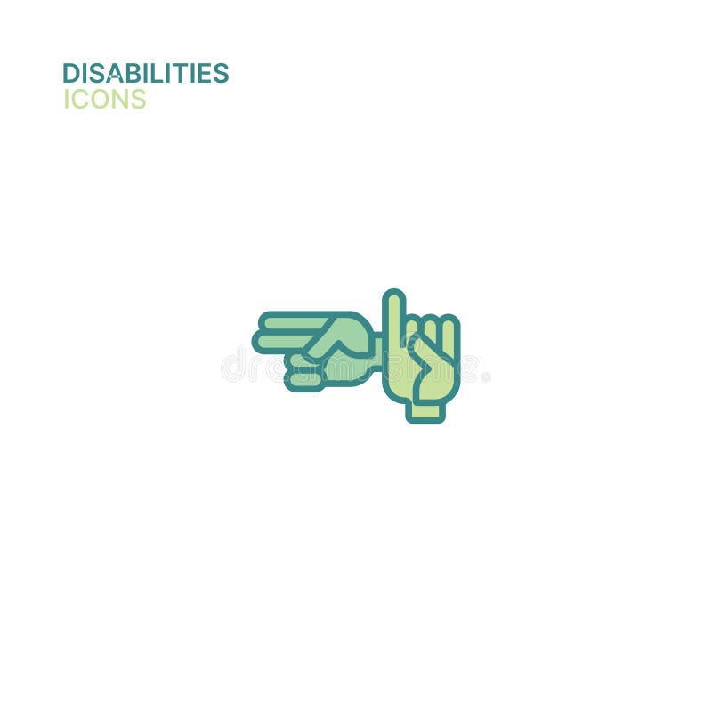 Icon Design for Disabilities Stock Vector - Illustration of conveys ...