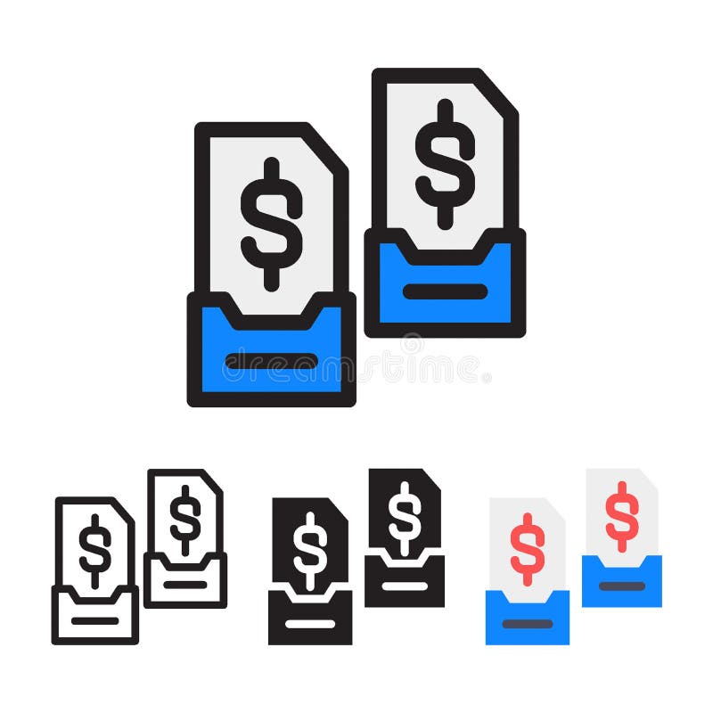 Icon Design Graphic Template 4 Style - Business File Symbol Stock ...