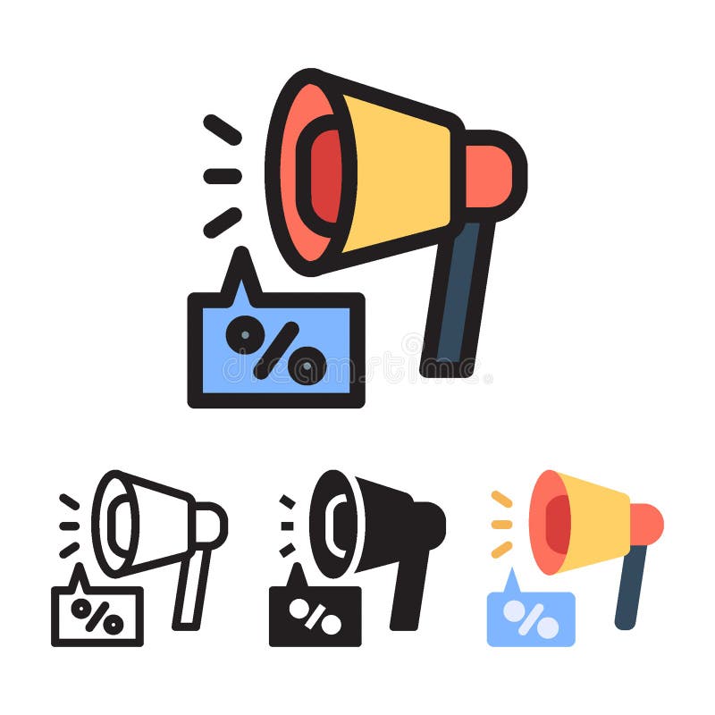 Icon Design Graphic Template 4 Style - Promotion Symbol Stock Vector ...