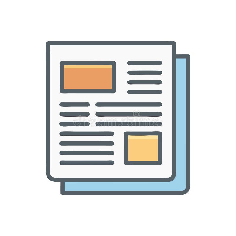 Icon for Newspapers stock vector. Illustration of user - 353378172