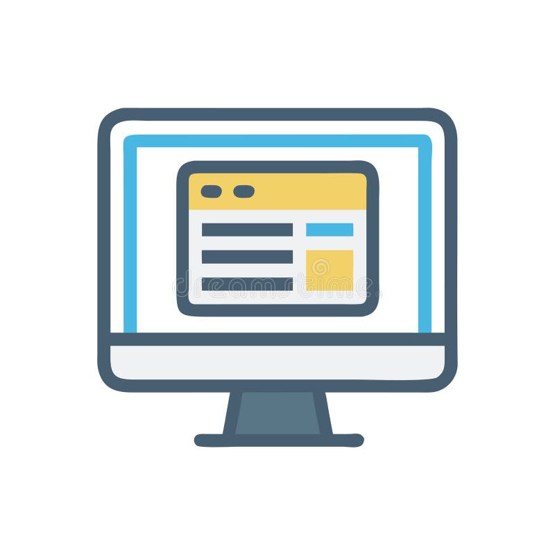 Icon Representing Computer Screens Stock Vector - Illustration of ...