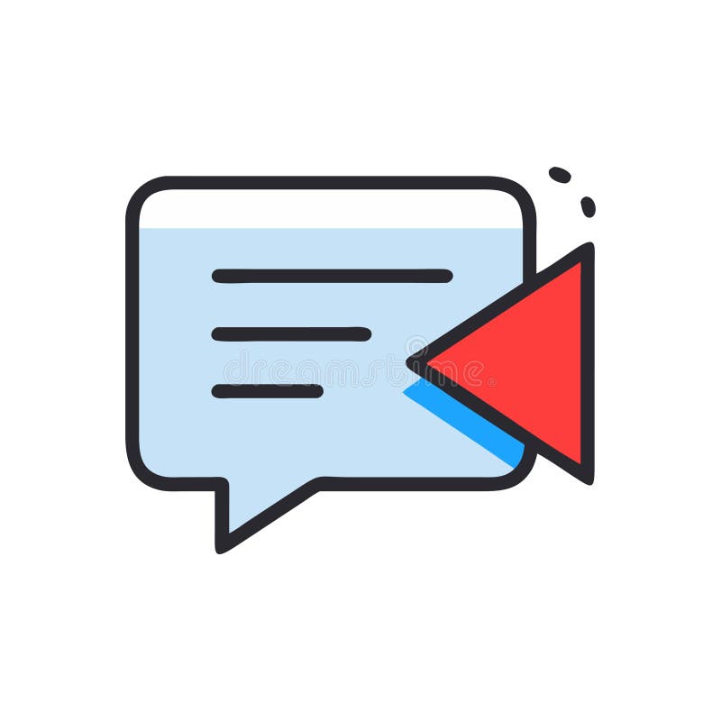 Icon Representing Direct Messages Stock Vector - Illustration of ...