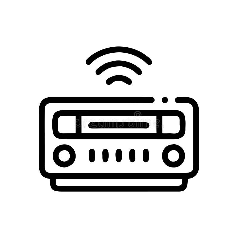 Icon Representing Receiver with Lines Stock Vector - Illustration of ...