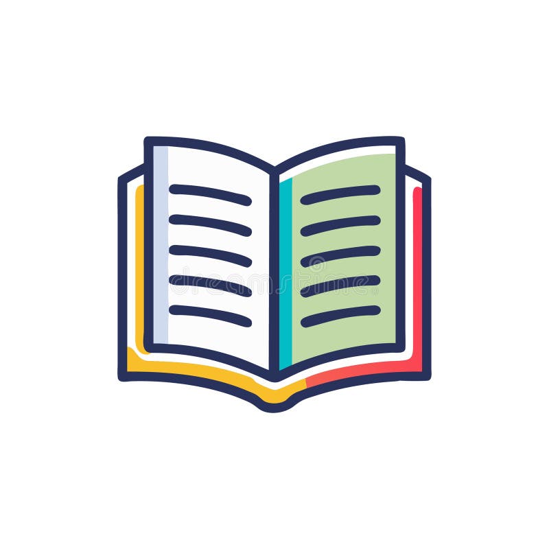 Open Encyclopedia Icon for Academic Reference Stock Illustration ...